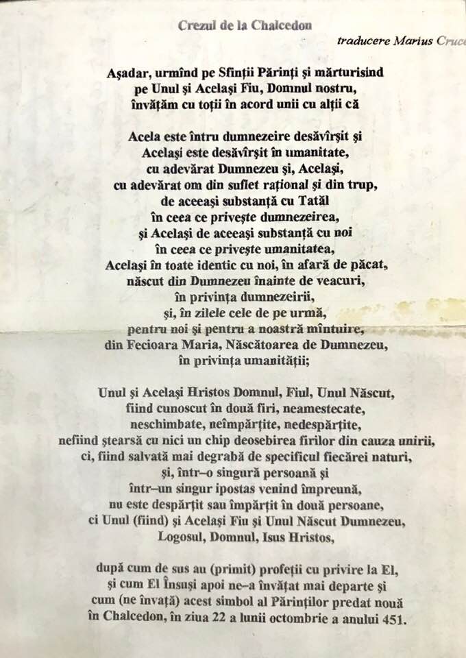 Crezurile (Niceea și Calcedonul) | Marius Cruceru